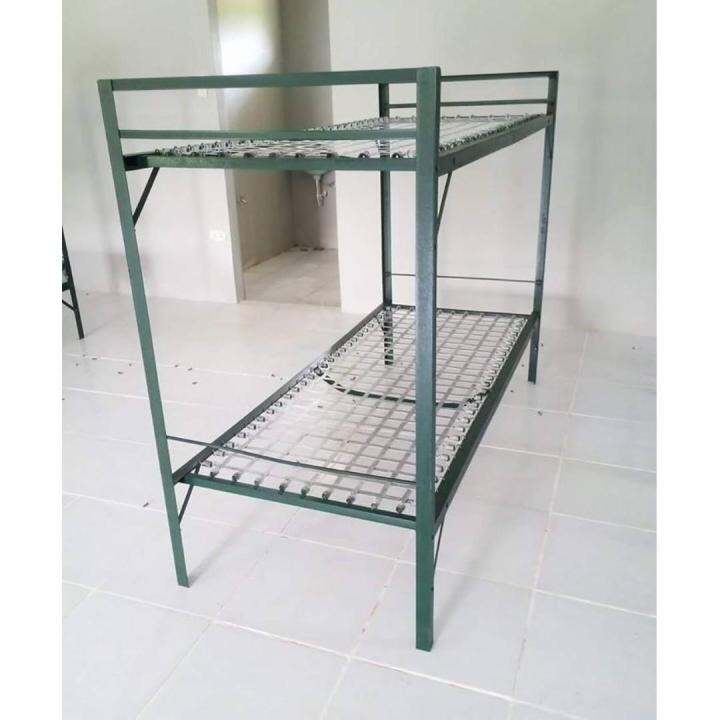 bed double deck military spring bed | Lazada PH