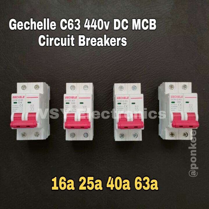 Original Gechelle C63 440v DC MCB Circuit Breakers 16a 25a 40a 63a CE ...
