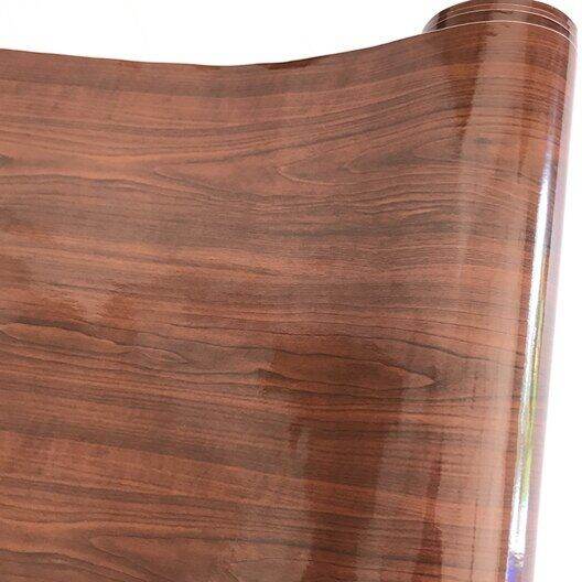 High Glossy Wood Grain Textured Vinyl Sticker Decal Roll Car Interior ...