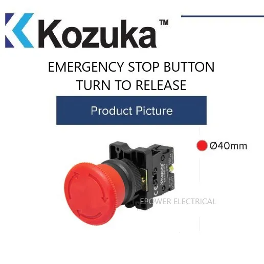 KOZUKA KB2 SERIES ES542 40mm EMERGENCY STOP BUTTON TURN TO RELEASE | Lazada