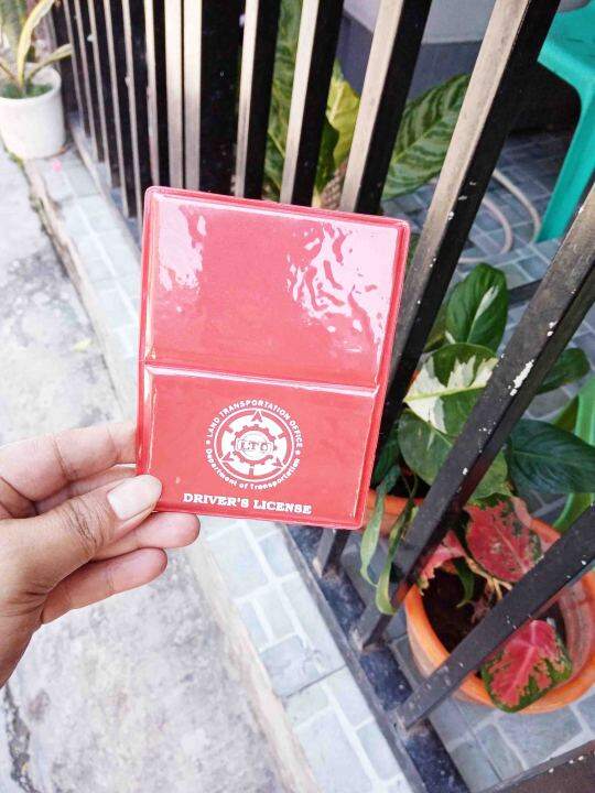 driver license holder/pvc/safety protector/drivers jacket (red) | Lazada PH