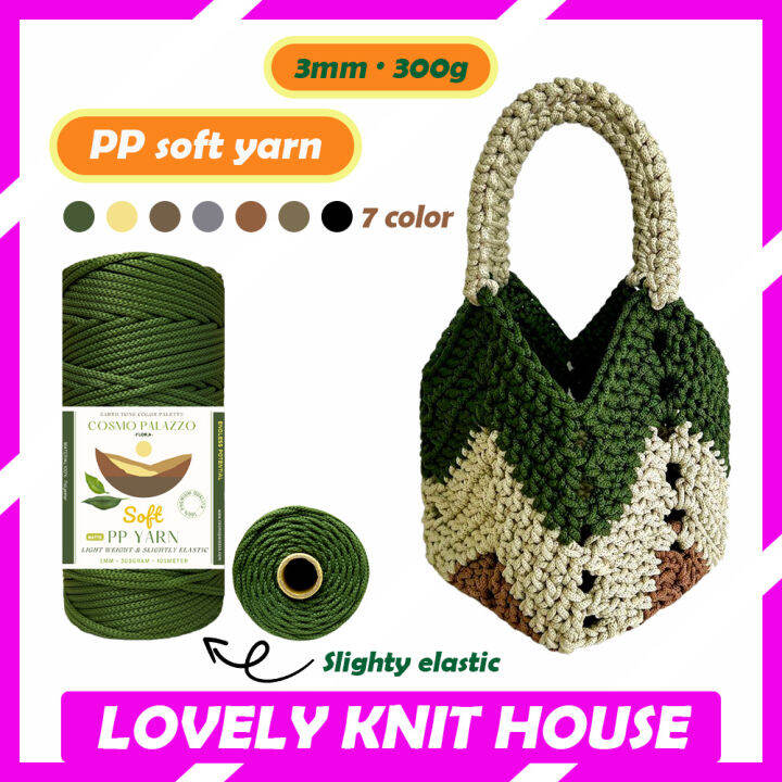 7 Color 3mm 300g Soft PP Yarn Knit Yarn Benang Kait Lembut Yarn | Lazada