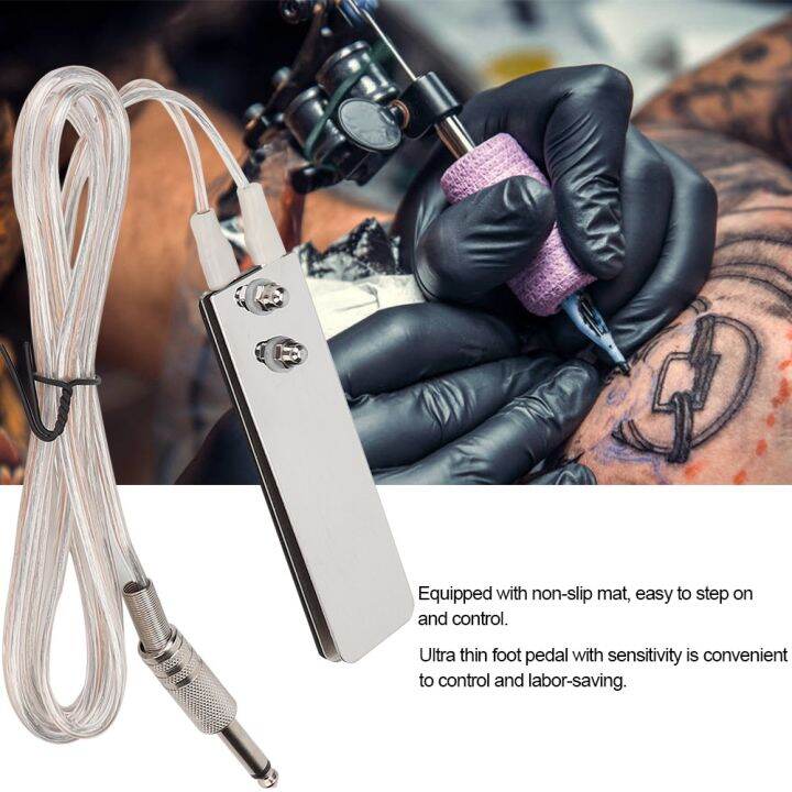 【ราคาถูกคุณภาพดี】 สีดำรอบดาวรูปแบบ TATTOO Tattoo Foot Pedal Switch เท้า ...