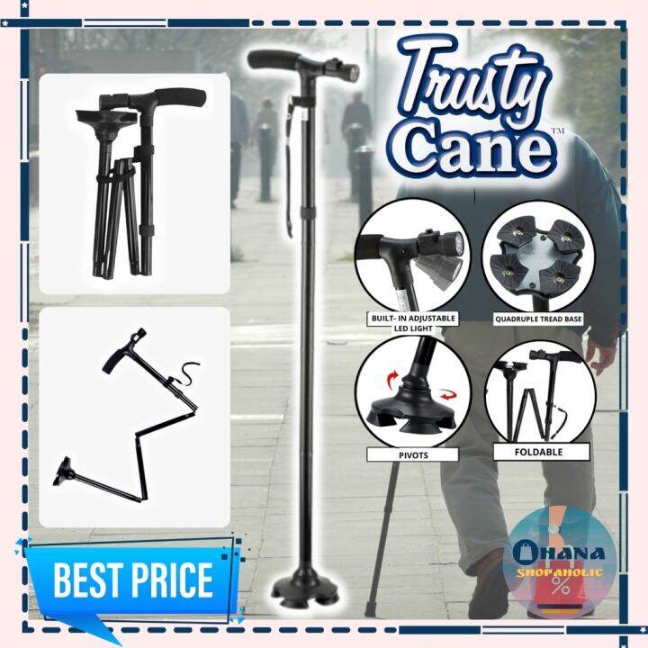Trusty Cane Folding Walking Stick with for Seniors Tungkod | Lazada PH