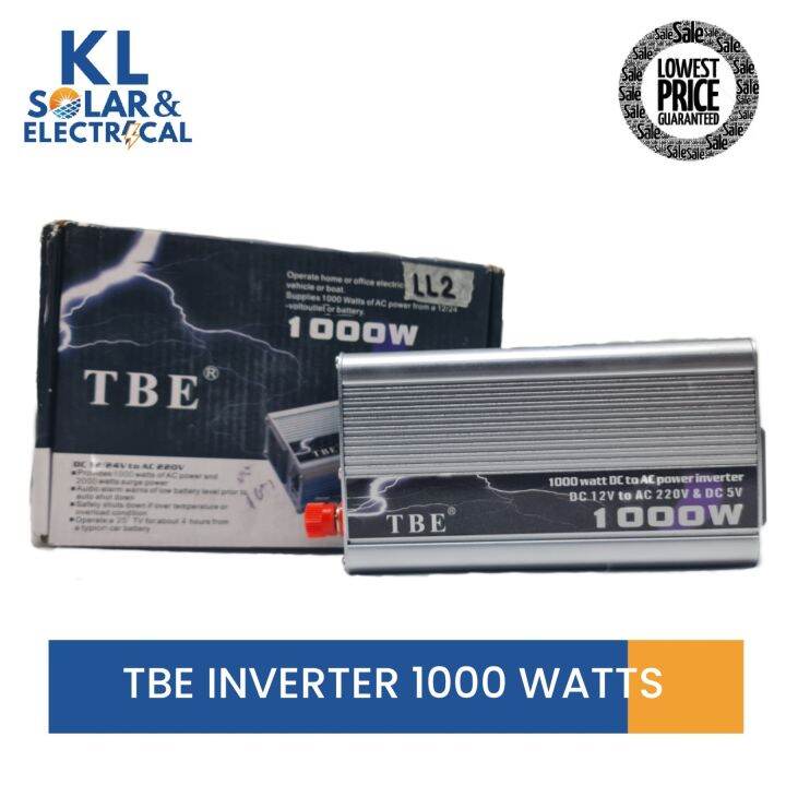 TBE Power Inverter 1000 Watts with USB DC 5V | Inverter for Solar Setup ...