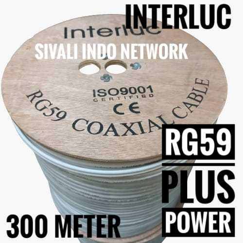 Kabel CCTV Interluc RG59 Plus Power 50 Meter 100 Meter 300 Meter ...