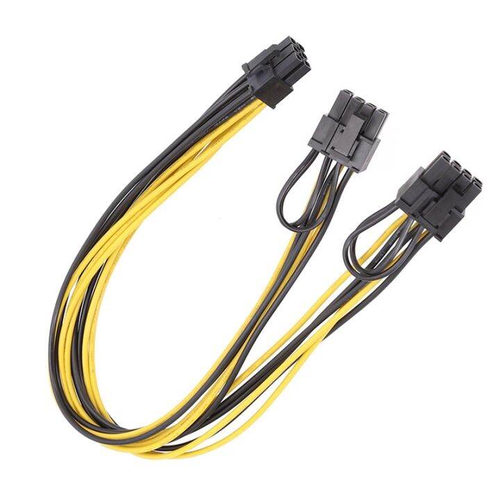 Computer Connection Cable Graphics Card Power Cable 6Pin Male to Dual ...