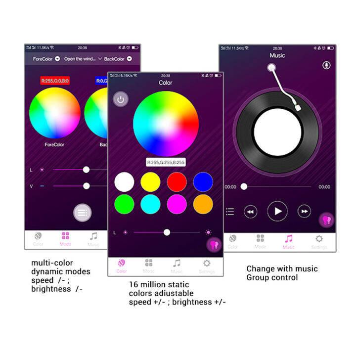 Wireless Dimmer XDL Music Bluetooth RGB Controller by Smart Phone APP for WS2811 WS2812 WS2812B ...