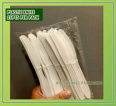 PLASTIC KNIFE || DISPOSABLE PLASTIC KNIFE || 25PCS PER PACK | Lazada PH
