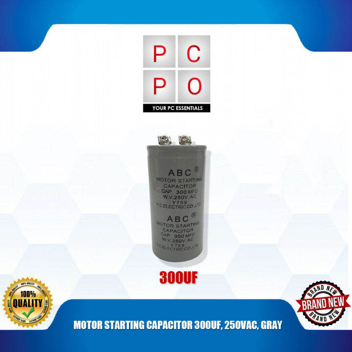 MOTOR STARTING CAPACITOR 300UF, 250VAC, GRAY | Lazada PH