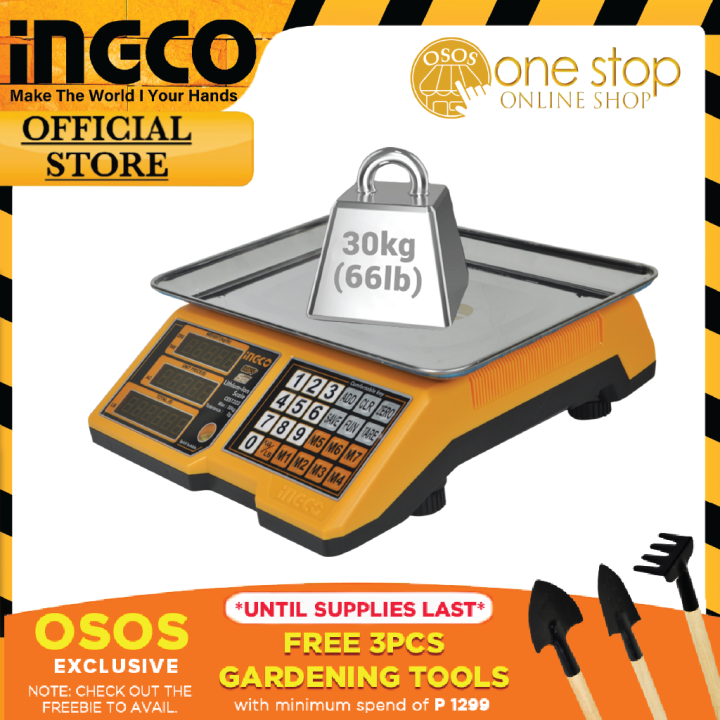 INGCO Original LI-ION Cordless Rechargeable Weighing Kitchen Weigh ...