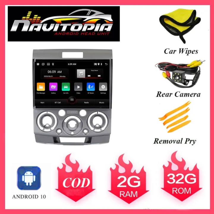 NAVITOPIA IPS 9inch 2G RAM 32G ROM Android 10 Car Head Unit for Ford ...