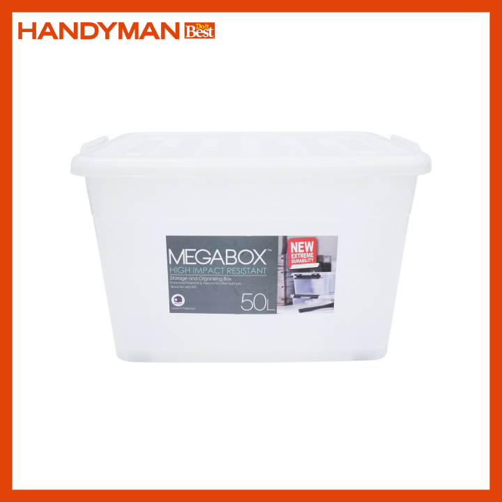 Megabox MG-697 High Impact 50L Storage Box Clear | Lazada PH