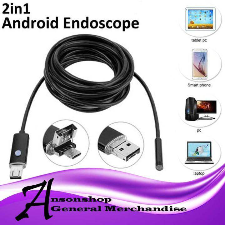 2 in 1 Mini USB 1.5mm Endoscope Borescope Inspection Camera for Android ...