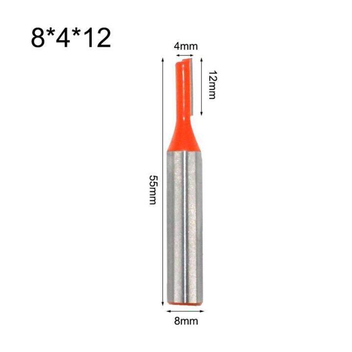 Tool Nest 8mm Shank Straight Router Bit Single Flute Bit Milling Cutter ...