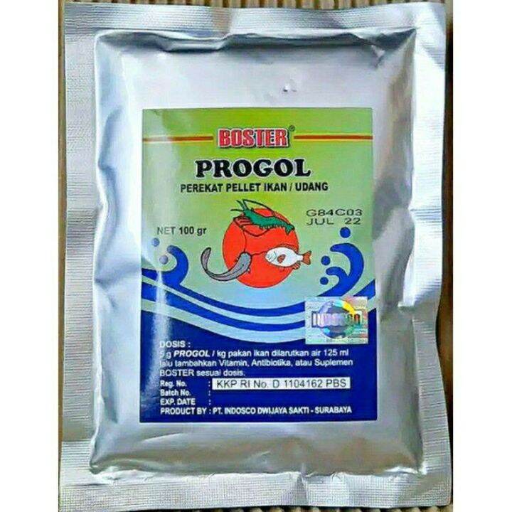 1 PACK / 5 SACHET BOSTER PROGOL Perekat Pellet Pelet Ikan Udang 100 gr ...