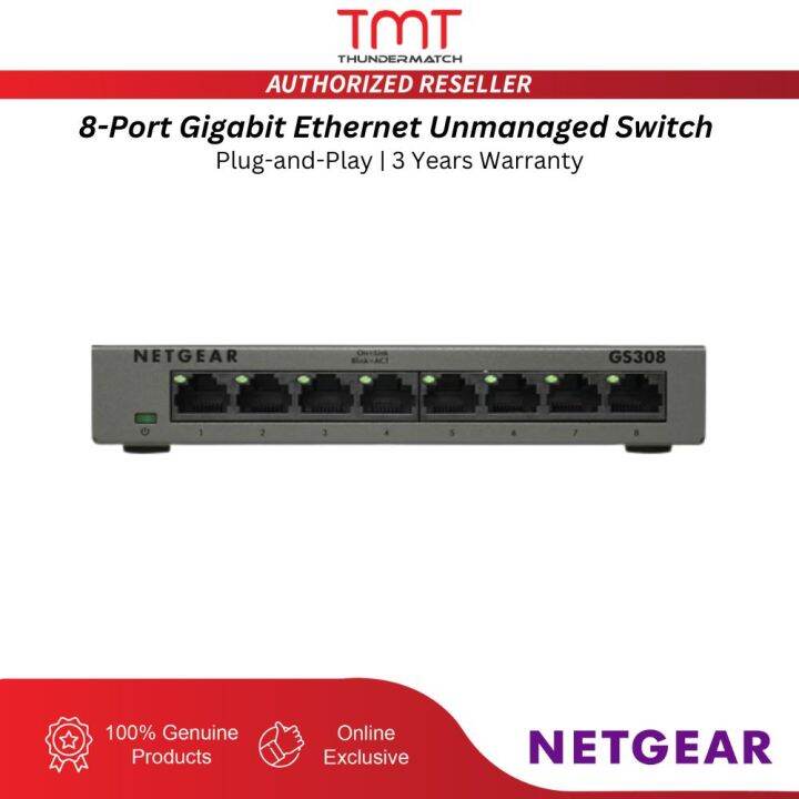 NETGEAR GS308 8-Port Gigabit Ethernet Unmanaged Switch | Lazada