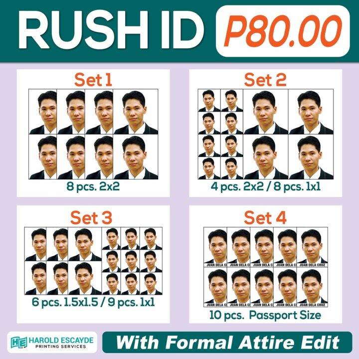 【COD】 Not Fading Rush ID Photo Printing | Lazada PH