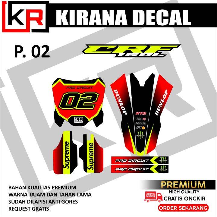 Stiker Papan Nomor CRF , KX , KTM , YZ , KLX , GORDON | Request desain ...