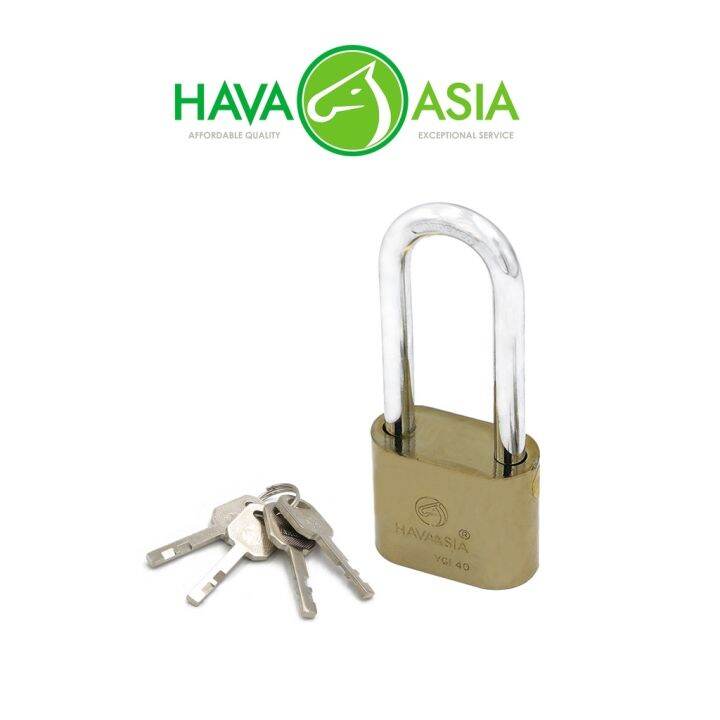 【Ready Stock】 HavaAsia Solid Brass Padlock (Code: YGL/YSL-40) Hava Asia | Lazada PH