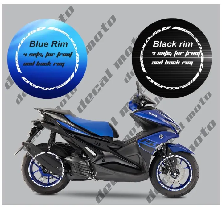 Decals stickers for Aerox 155 Mags/Rim, 4rth design, white | Lazada PH