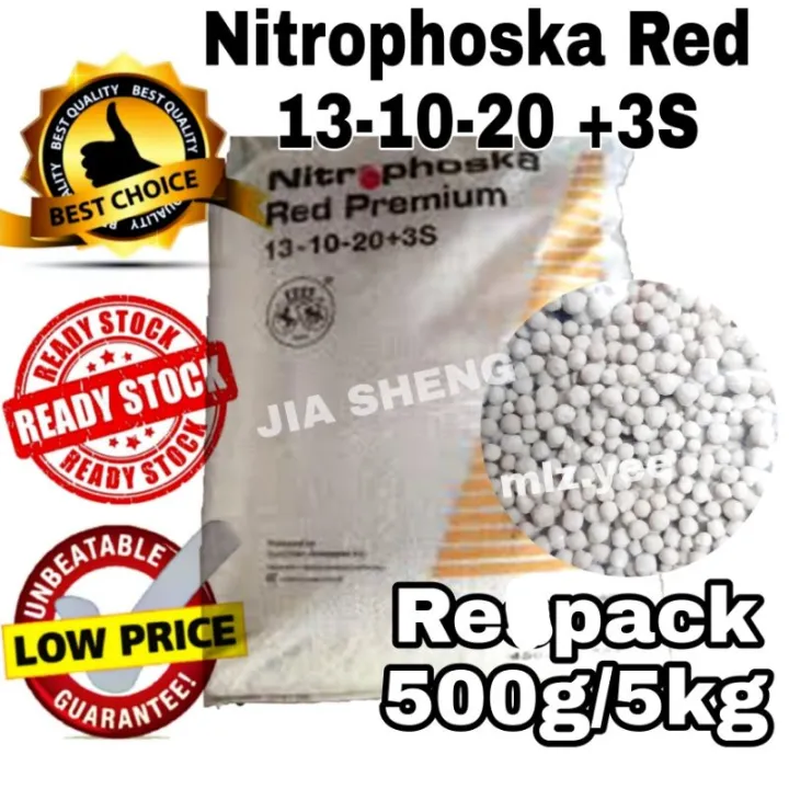 Baja Nitrophoska Red NPK 13-10-20+3S 5kg Baja Subur Baja DaunBaja SayurBaja Pokok | Lazada