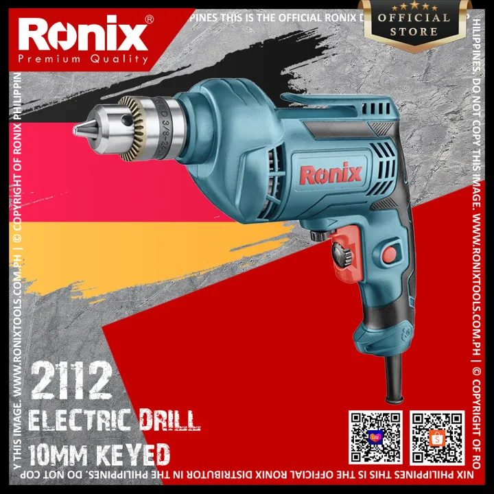 Ronix Power Tool Model 2112 10mm 450W Electric Drill Corded Electric ...