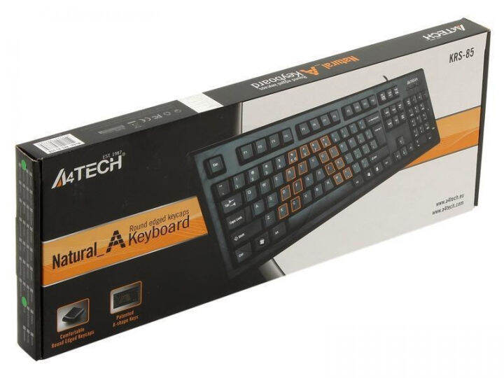 A4 Tech Krs 85 Keyboard Comfortable A Shape Blk Lazada Ph 