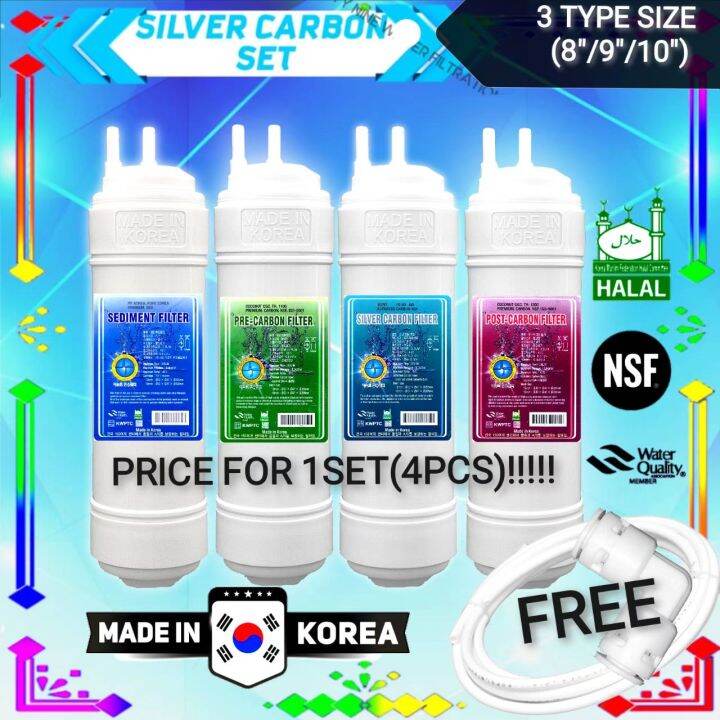 Korea Water Filter Halal U Type 8“/9”/10" Sediment/Pre-Carbon/Silver ...