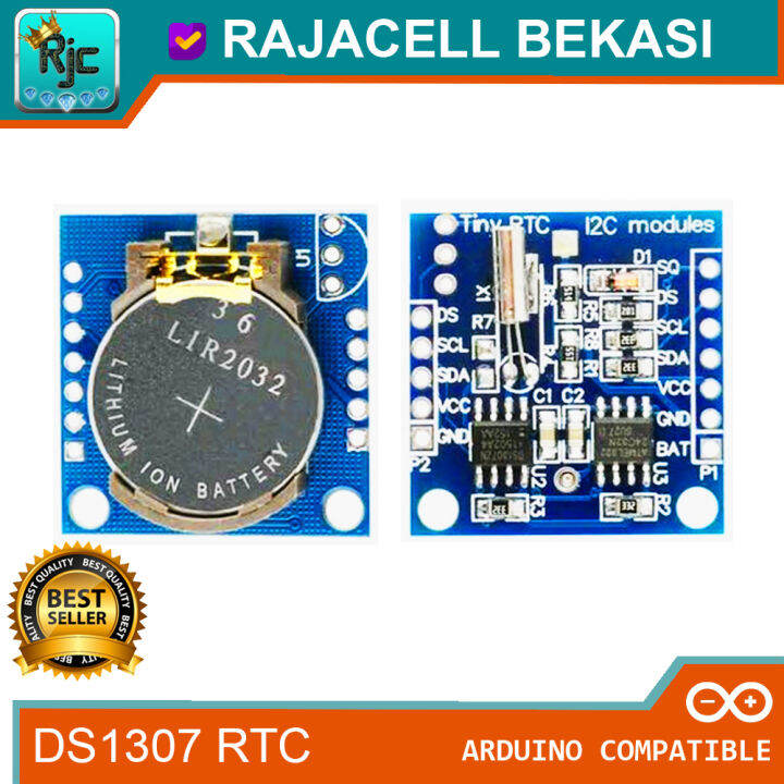 RTC DS1307 i2C Real Time Clock + Battery Module 24C32 32K EEPROM | Lazada Indonesia