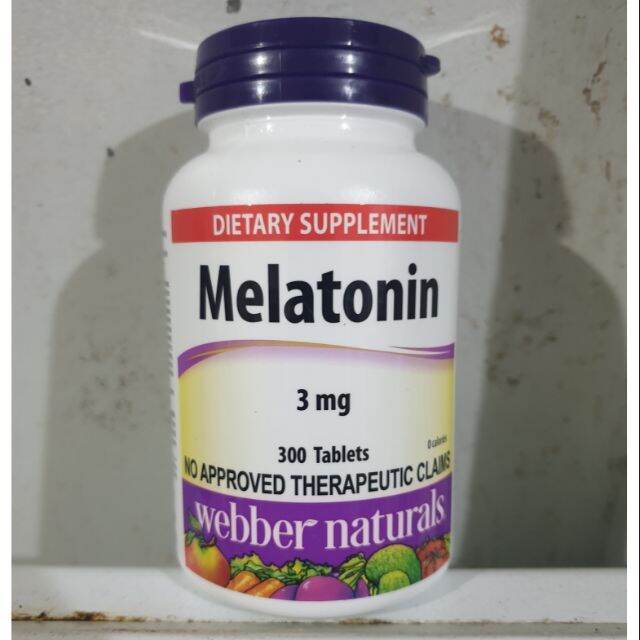 Webber Naturals Melatonin 3mg 300 tablet sleep insomnia relaxation ...