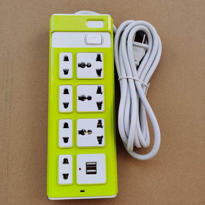 Socket Power Extension With 7 Universal Socket And 2 Usb Outlets