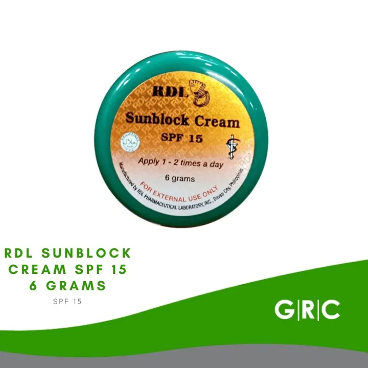 RDL Sunblock Cream SPF 15 (6g/15g) | Lazada PH