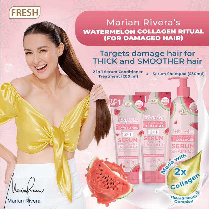 Marian Rivera Watermelon Collagen-infused Hair Treatment Set (Shampoo ...