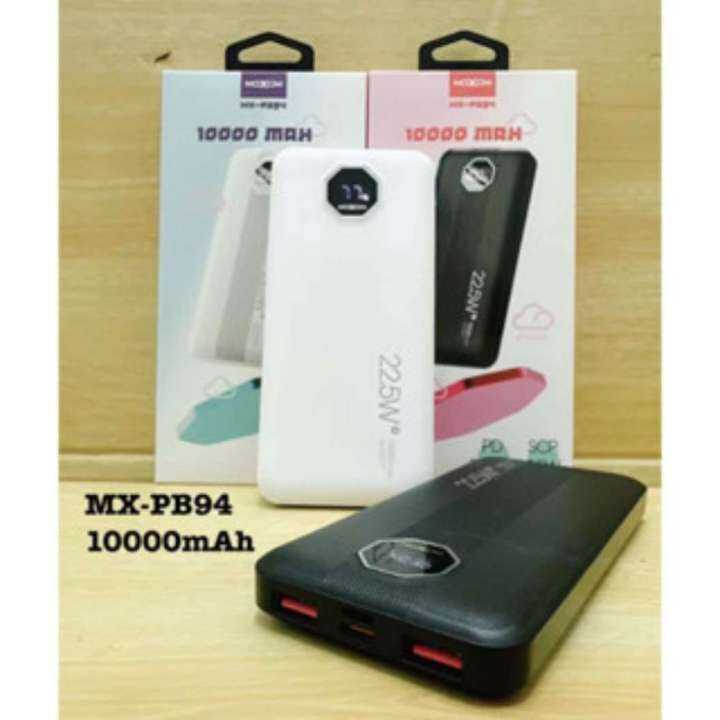 MOXOM MX-PB94 PORTABLE SLIM POWER BANK 10000MAH PD20W + SCP22.5W | Lazada