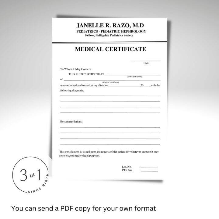 Medical Certificate Pad | Lazada PH