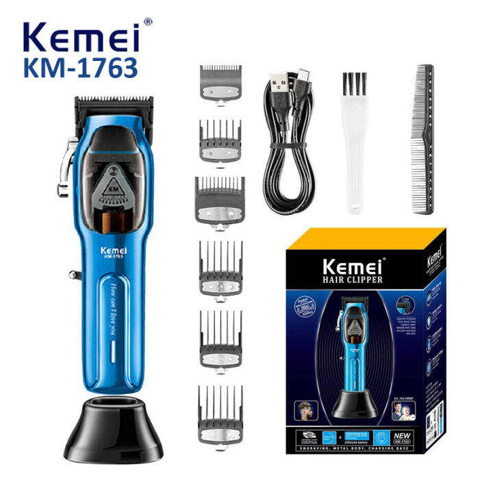 Kemei KM-1763 Hair Clipper Kemei 1763 Cukur Pangkas Rambut Elektrik 9000 Rpm | Lazada Indonesia