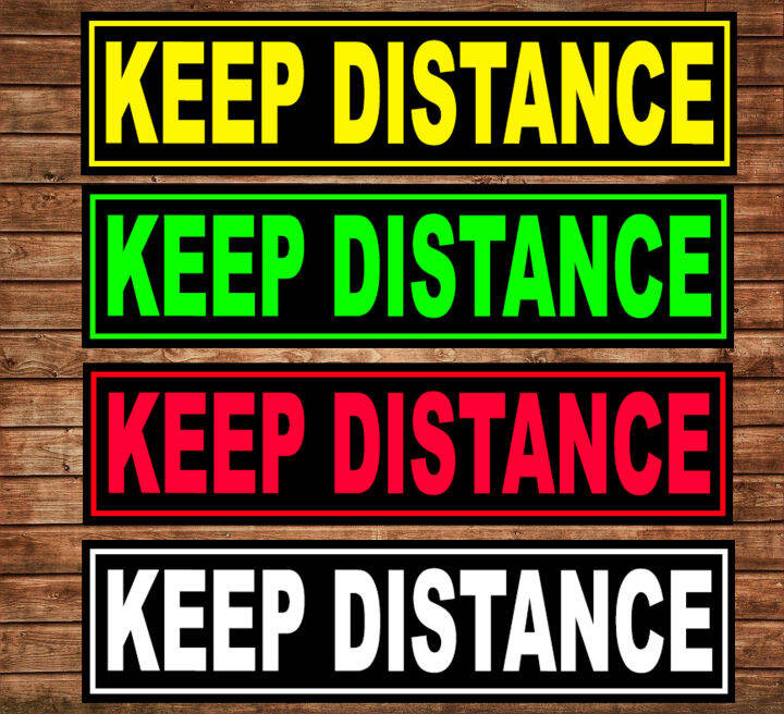 KEEP DISTANCE sticker outdoor sticker 2.5 inches x 10 inches | Lazada PH