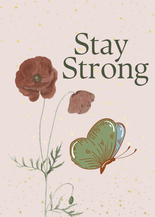 FiBei Greetings Sympathy Card - Title: Stay Strong | Lazada PH