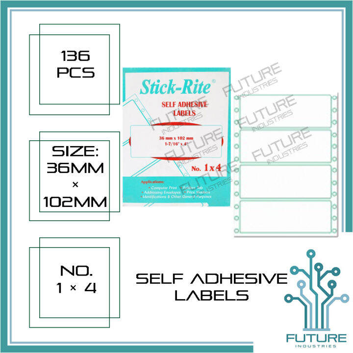 Stick Rite Self Adhesive Cut Sized Labels Computer Print Price Marker ...
