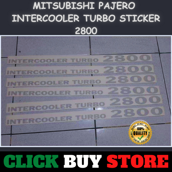 Mitsubishi Pajero Intercooler Turbo Sticker 2800 | Lazada PH