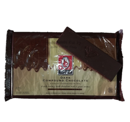 Tulip Dark Chocolate Compound 200gr (1 batang dari kemasan 1kg) Cokelat ...