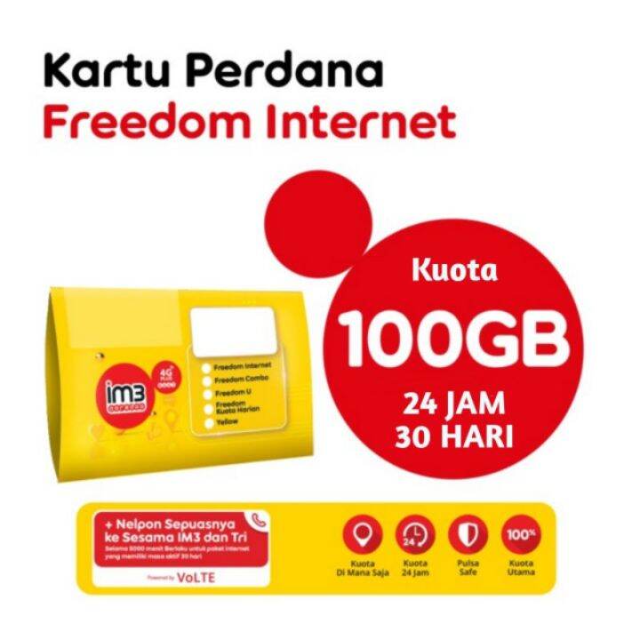 PERDANA FREEDOM INTERNET 100GB KUOTA UTAMA 24 JAM QUOTA 100 GB 24 JAM ...