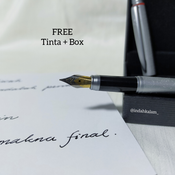 [LANGKA] Fountain Pen Flair Line Red Set Box Nib Kalam Pena Pulpen ...