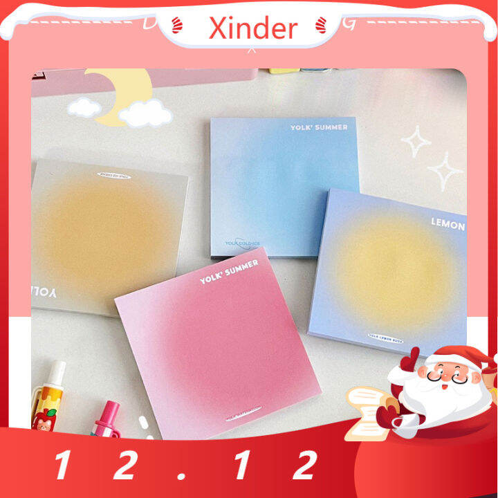 Xinder Summer Halo Post-it Sticker Simple Gradient Stick-able Memos ...