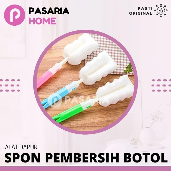 TONGKAT SPONS CUCI BOTOL Busa/Sponge Alat Cuci Gelas/Termos/Thermos ...