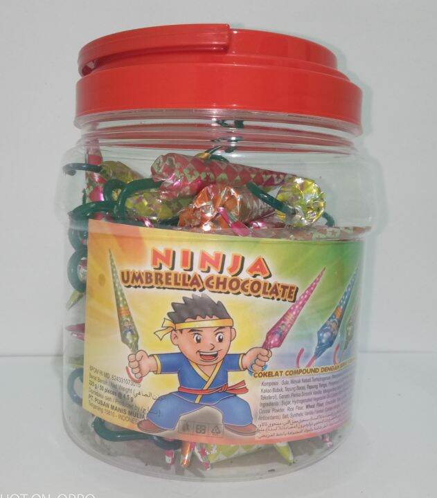 CHOCOLATE NINJA ISI 50 PCS / COKLAT BENTUK PAYUNG NINJA | Lazada Indonesia