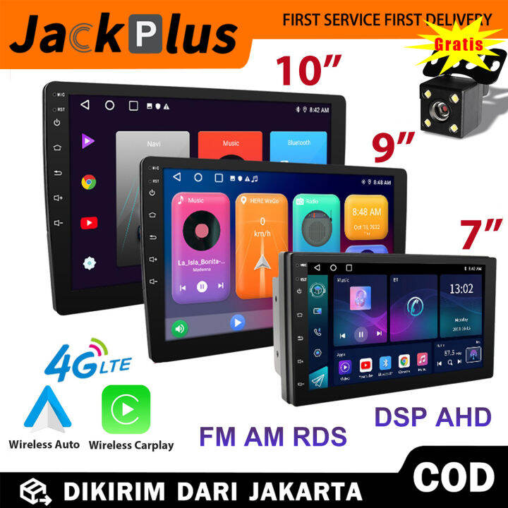 Head Unit Android 9 Inch Double Din Mobil 7 Inci 9 Inci 10 Inci RAM 4GB+32GB ROM Wifi GPS ...