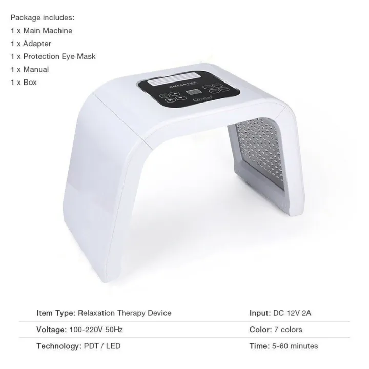 【spot】7 color LED light photodynamic facial skin care acne treatment ...