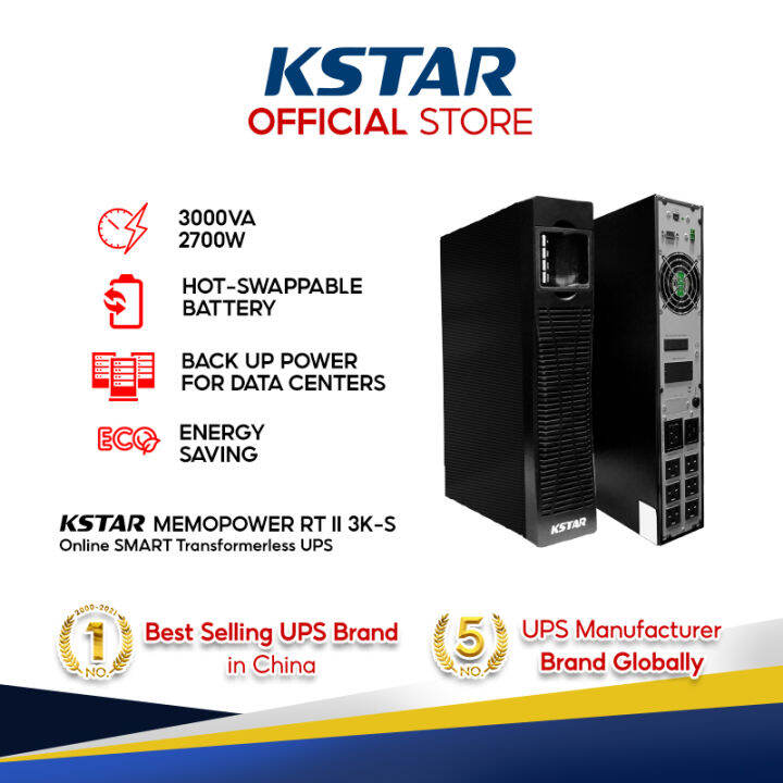 KStar On-Line UPS 3000VA-2700W Uninterruptible Power Supply, MP RT 3K S ...